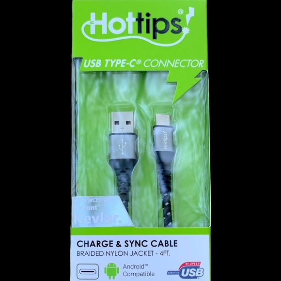 Cell Phones & Accessories | Usb Type C Connector Cable 4 Ft Length New ...